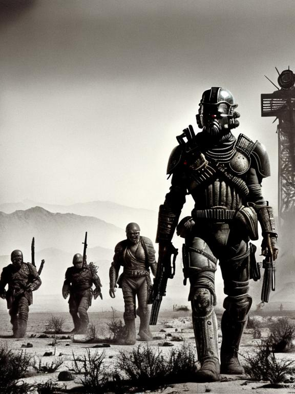 Photorealistic dvd still from Fallout New Vegas movi...