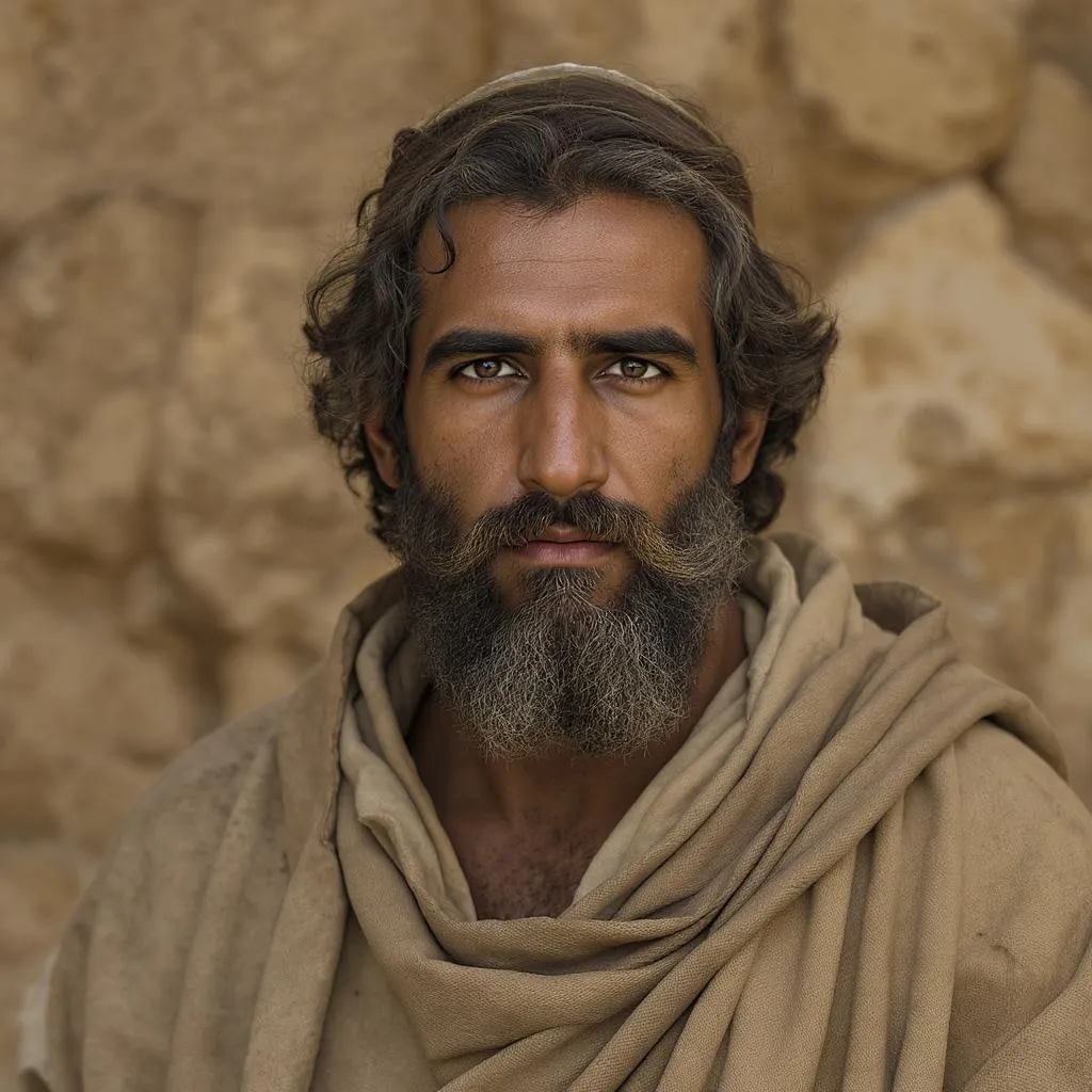 A Middle Eastern Jewish man in his 30s with olive-br...