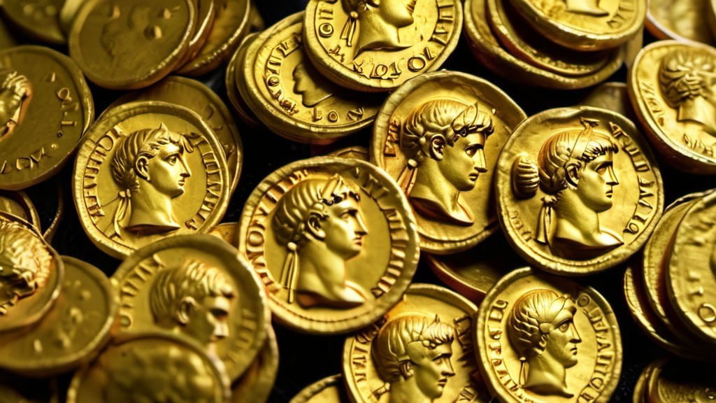 Bags Of Roman Gold Coins In 4k HD Quality