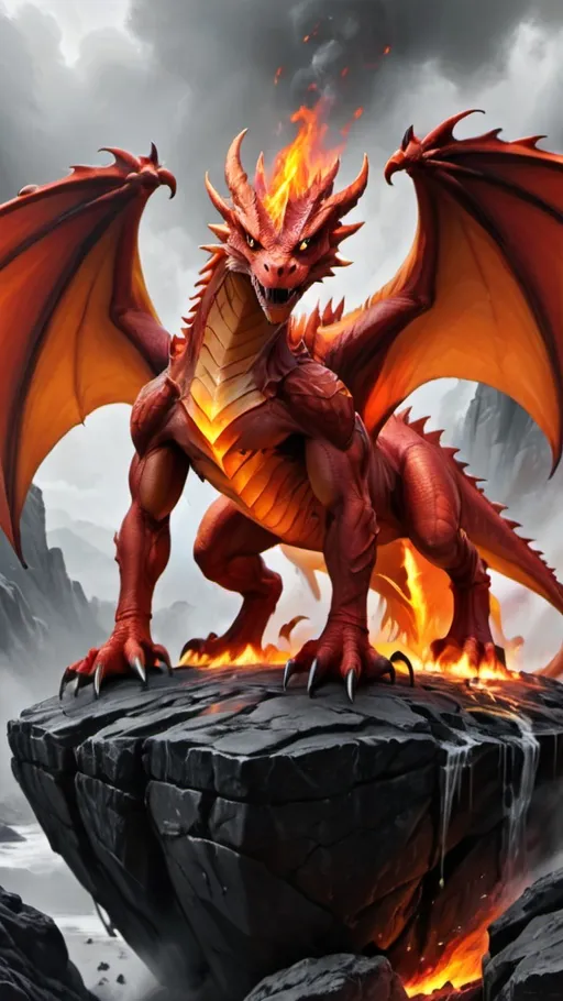 dragons fantasy art fire elemental magma dragon