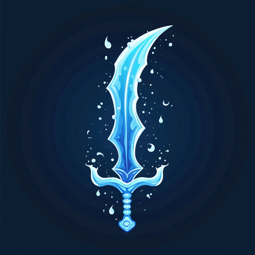 water sword logo design