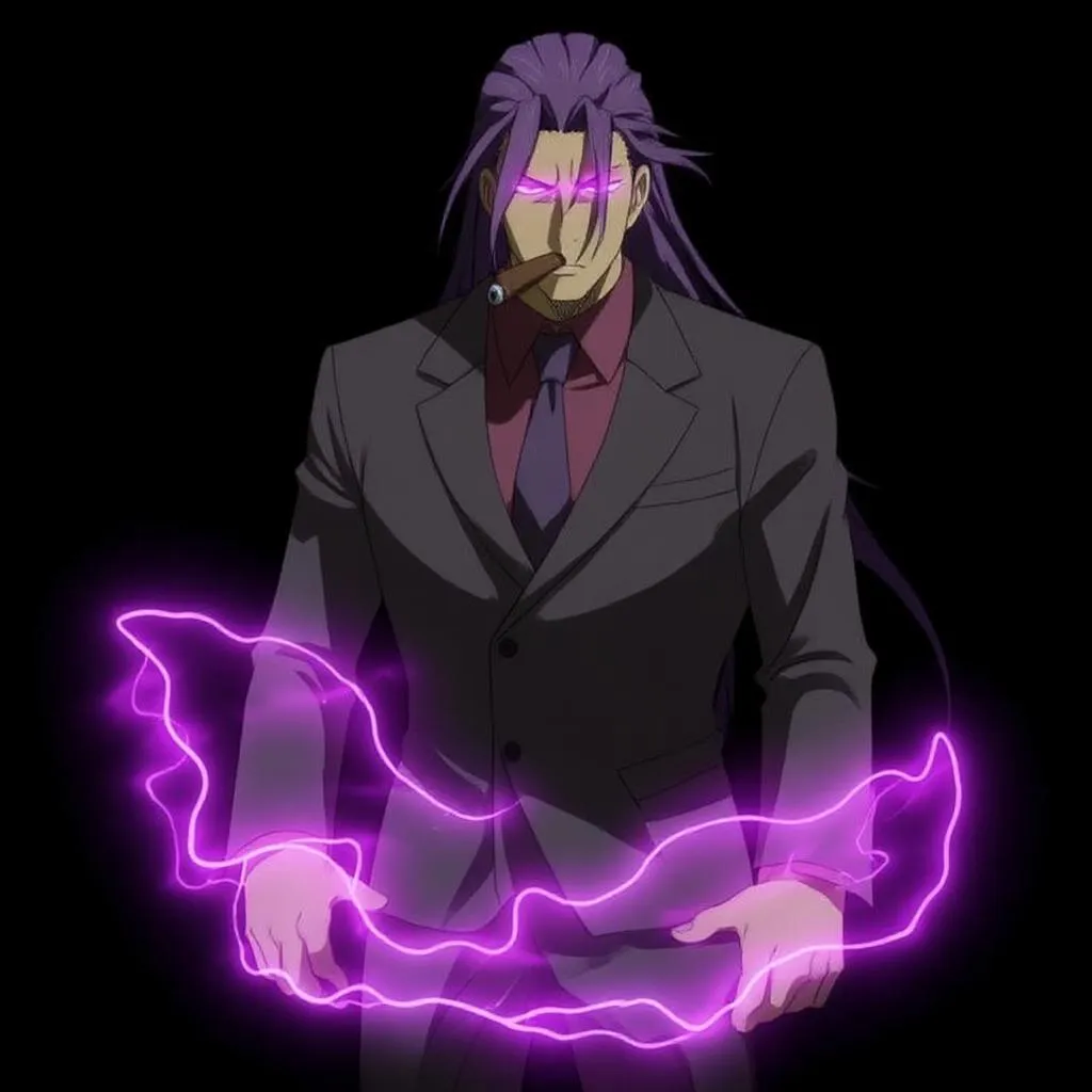 An anime-style male character standing in the void....