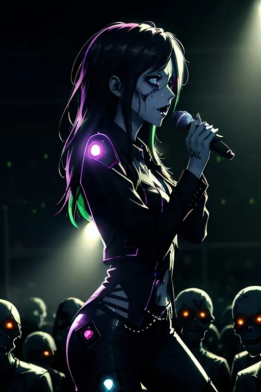 Minimalist anime depiction of Korn, dark and moody a... | OpenArt