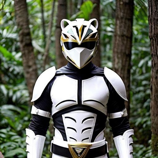 **Design prompt for the White Ranger in "Power Range... | OpenArt