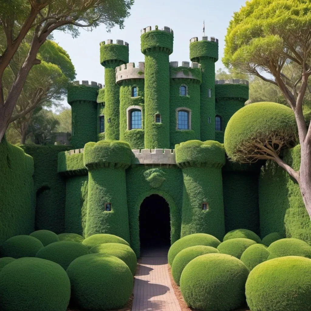 Bush covering a hidden princess castle