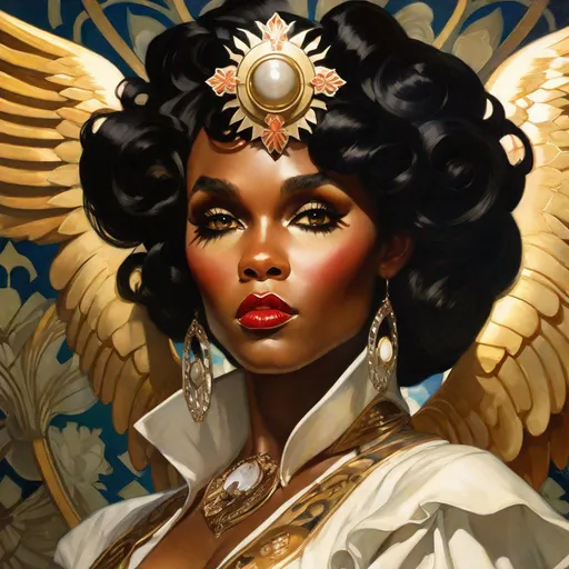 Janelle Monae's portrait , a stunning Yoshitaka...