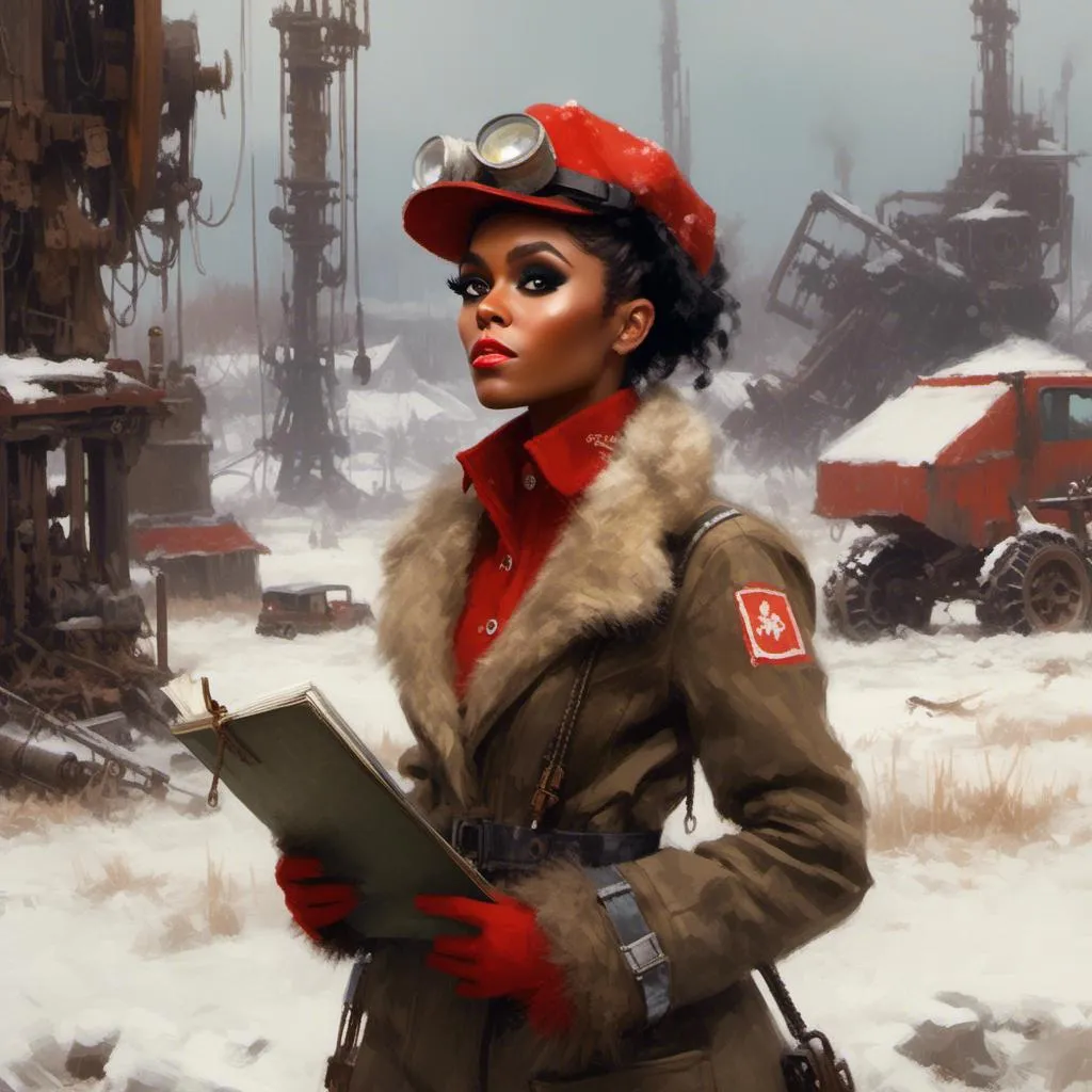 A beutiful portrait of Janelle Monae dressed as a me...