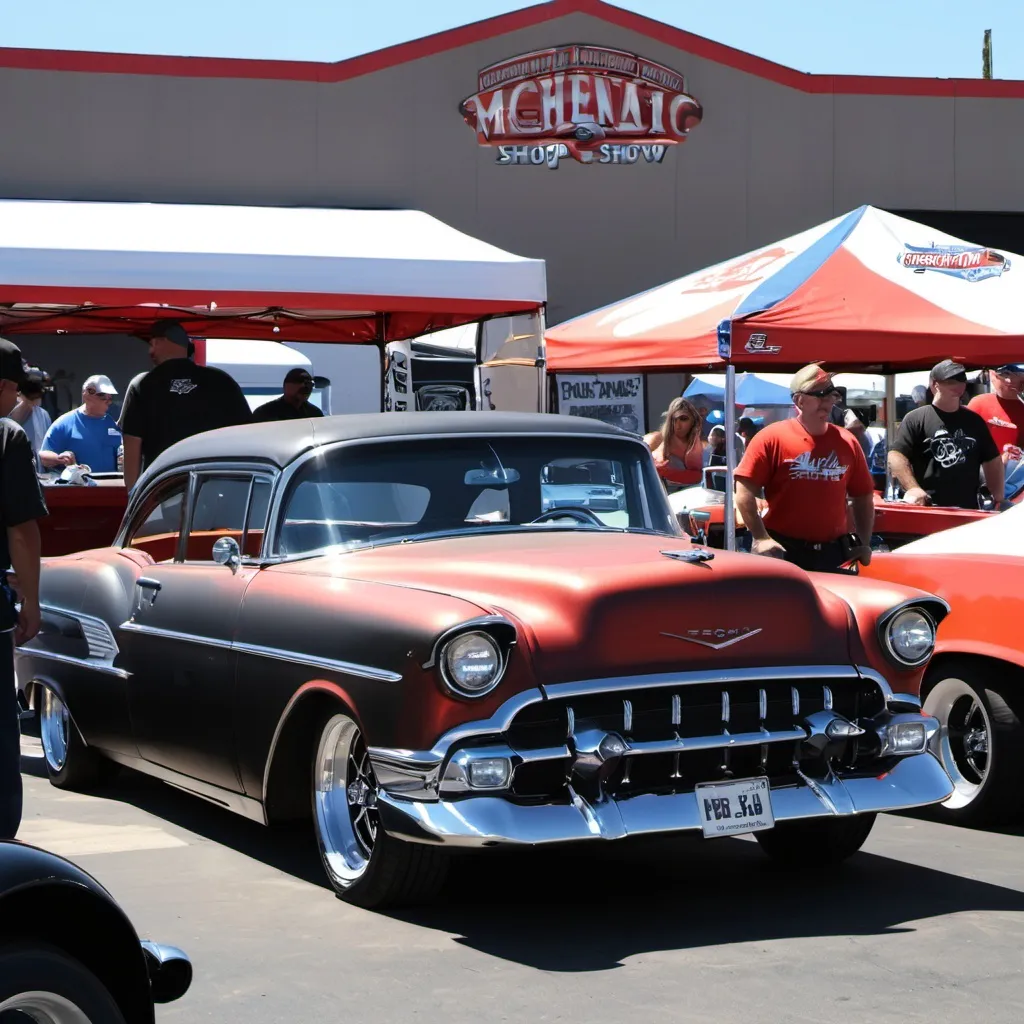 mechanic shop car show