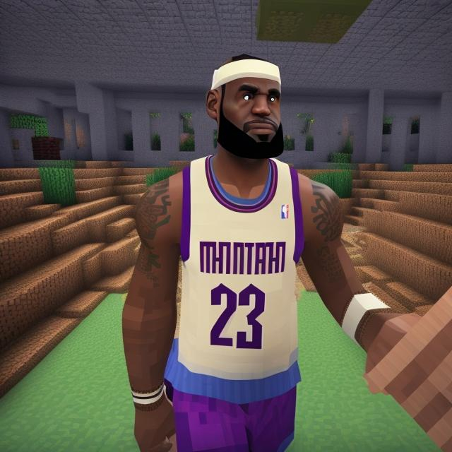 lebron James in Minecraft