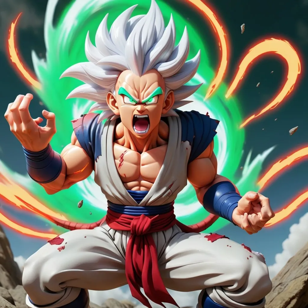 Version 1: "Primal Instinct" Prompt: "Dragon Ball Z...
