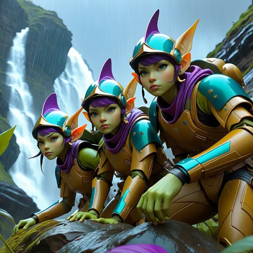 double-exposure, low-angle panorama, glossy army of... | OpenArt