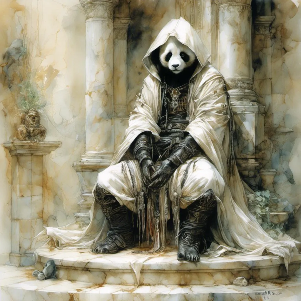 life drawing a young Panda oracle, dressed only in h...