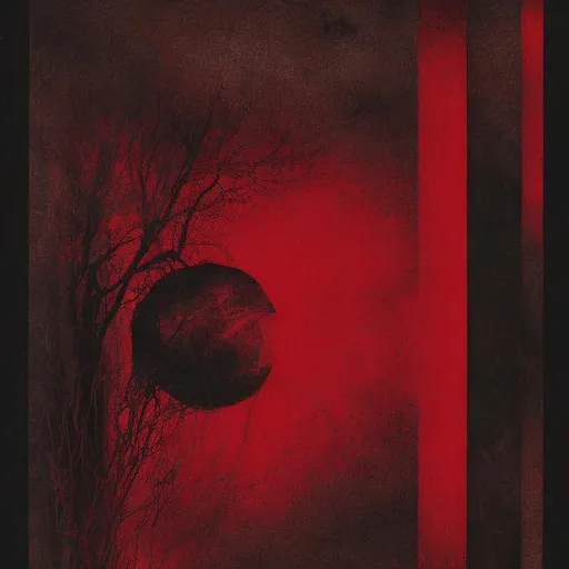 album cover, all red