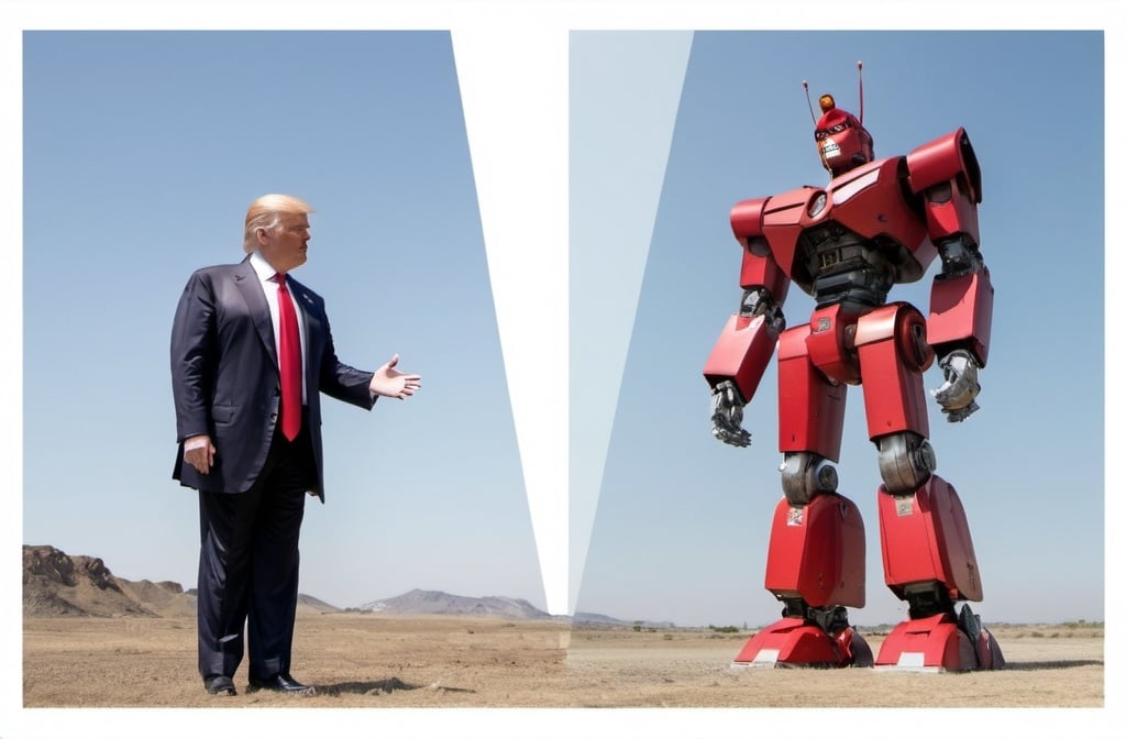 Donald Trump v.s giant robot