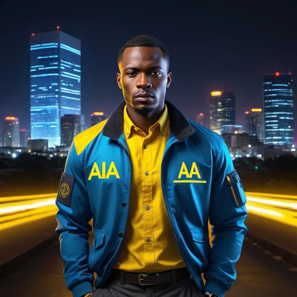 African modern intelligence gathering agent wearing...