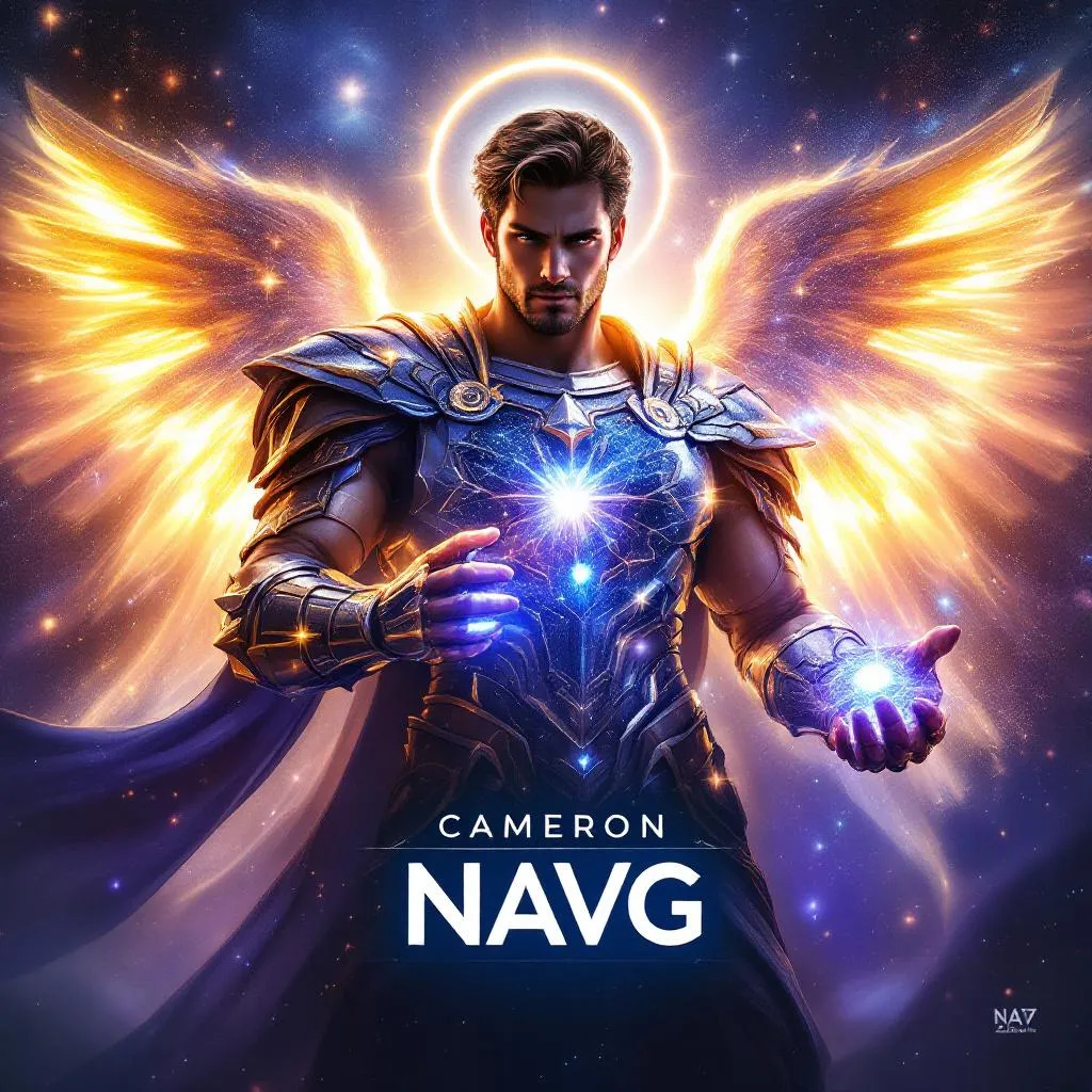 A personalized cosmic-themed Mecha Fire avatar/banne...