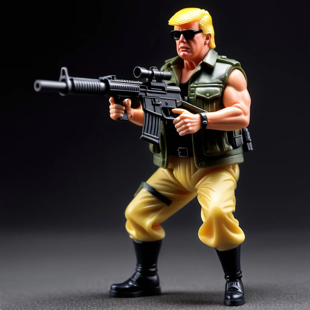 Style 1:18 scale action figure. Donald Trump in Ramb...
