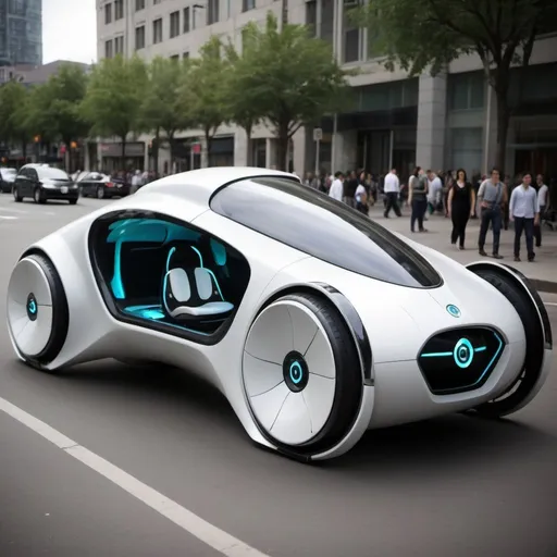 A crazy looking futuristic kinetic energy vehicle