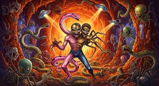 Iron maiden Eddie bilder und Eddie mit purpurrote la...