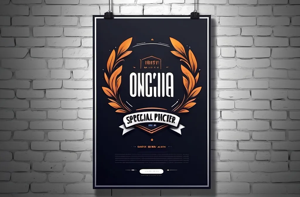 Create a unique and cool poster design with writing...