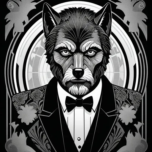 goth werewolf, anthropomorphic, sharp focus, setting...