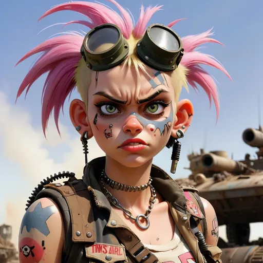 Tank girl. A girl in a post apocalyptic world all along