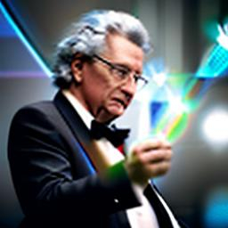 a hyper-realistic photo of older Colin R. Davis, he...