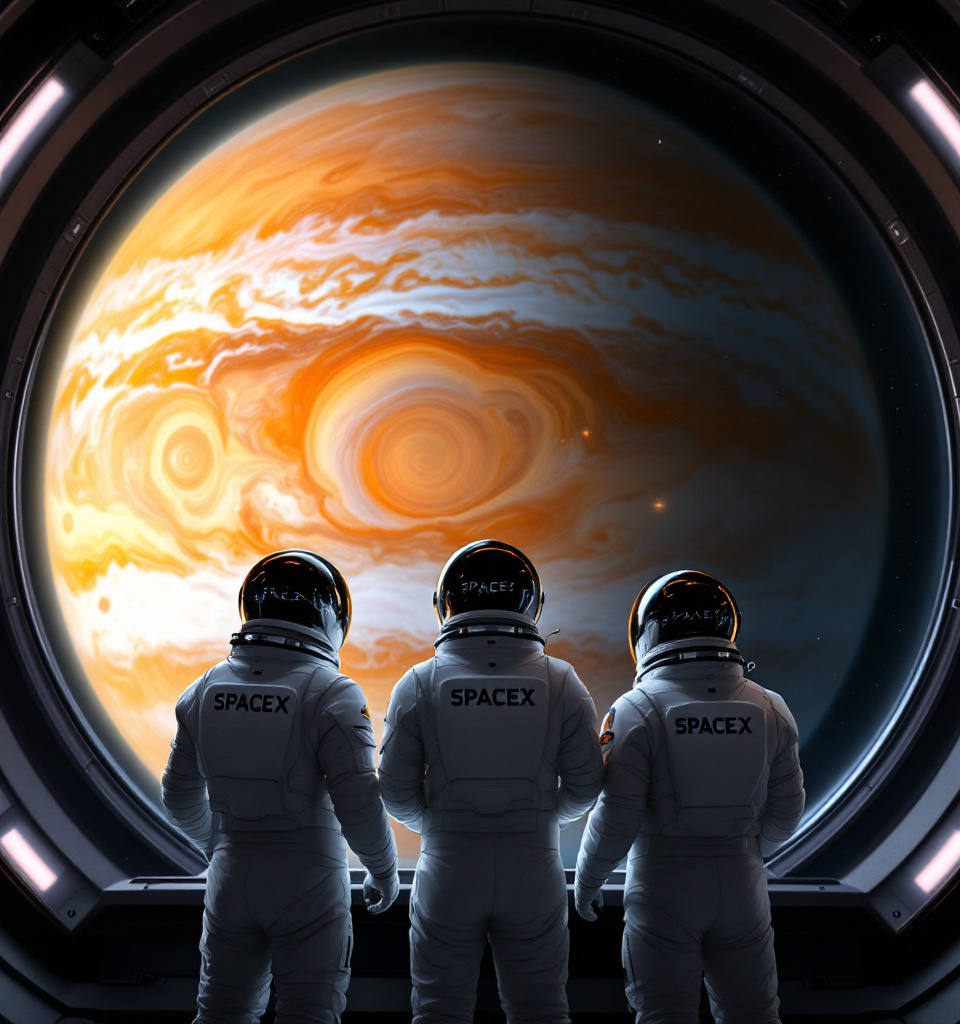 Gazing out from an impressive spacecraft observation...