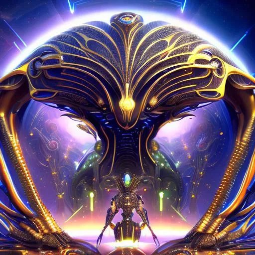 A visually stunning depiction featuring biomechan...