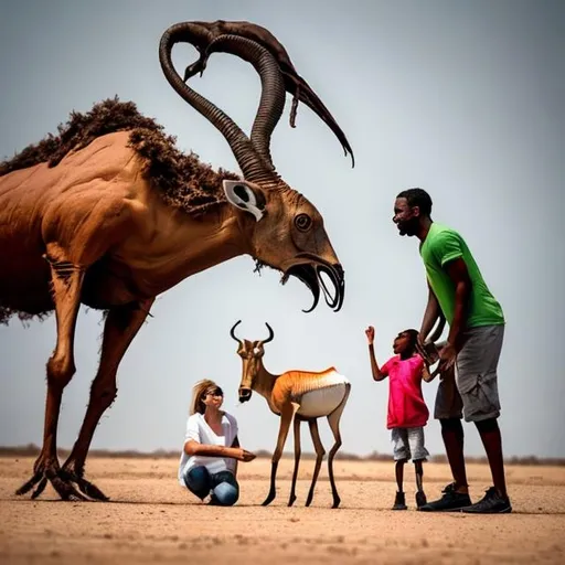 Tornado disguised as a human making friends with an...