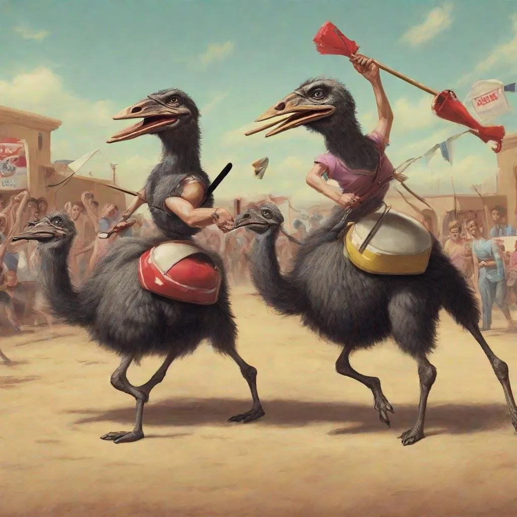 grease monkeys in wife beaters jousting each other o...