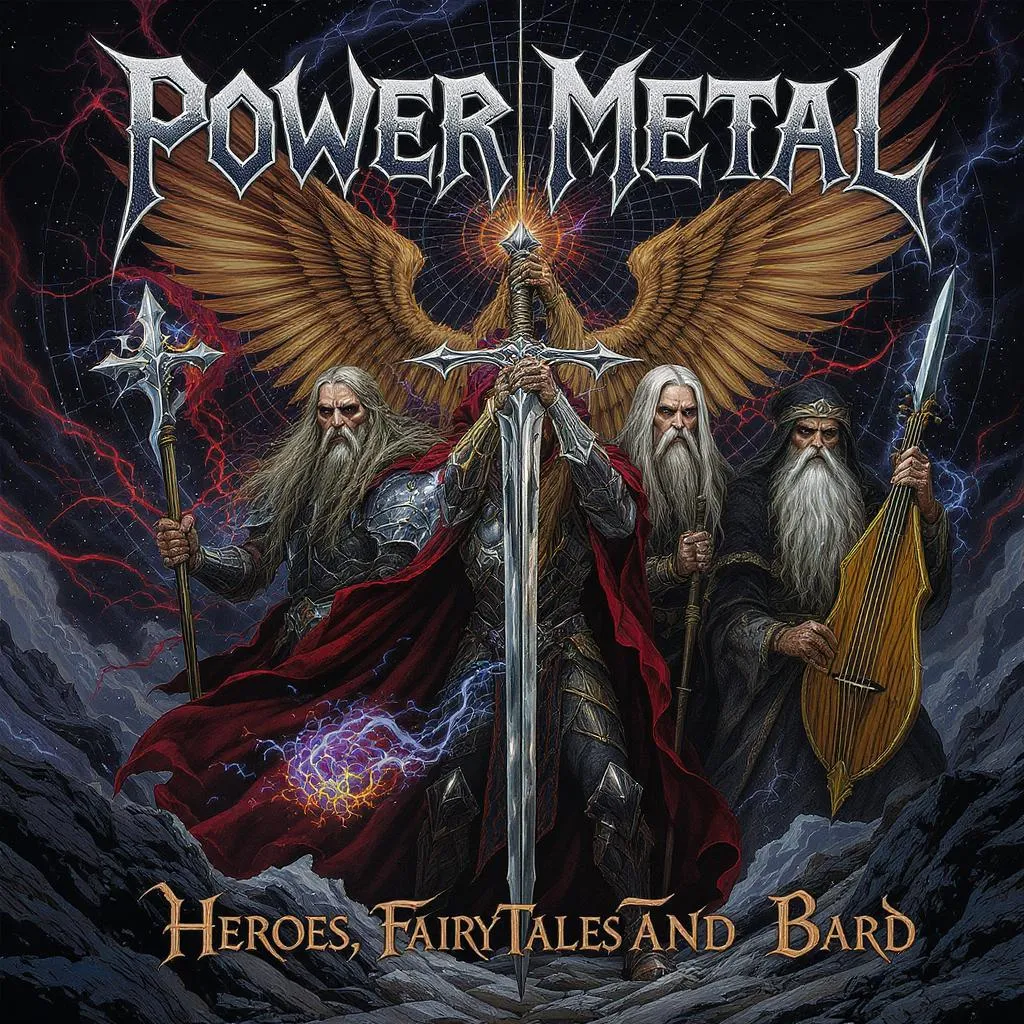 Gestalte ein Coverartwork für eine Power Metal Band...