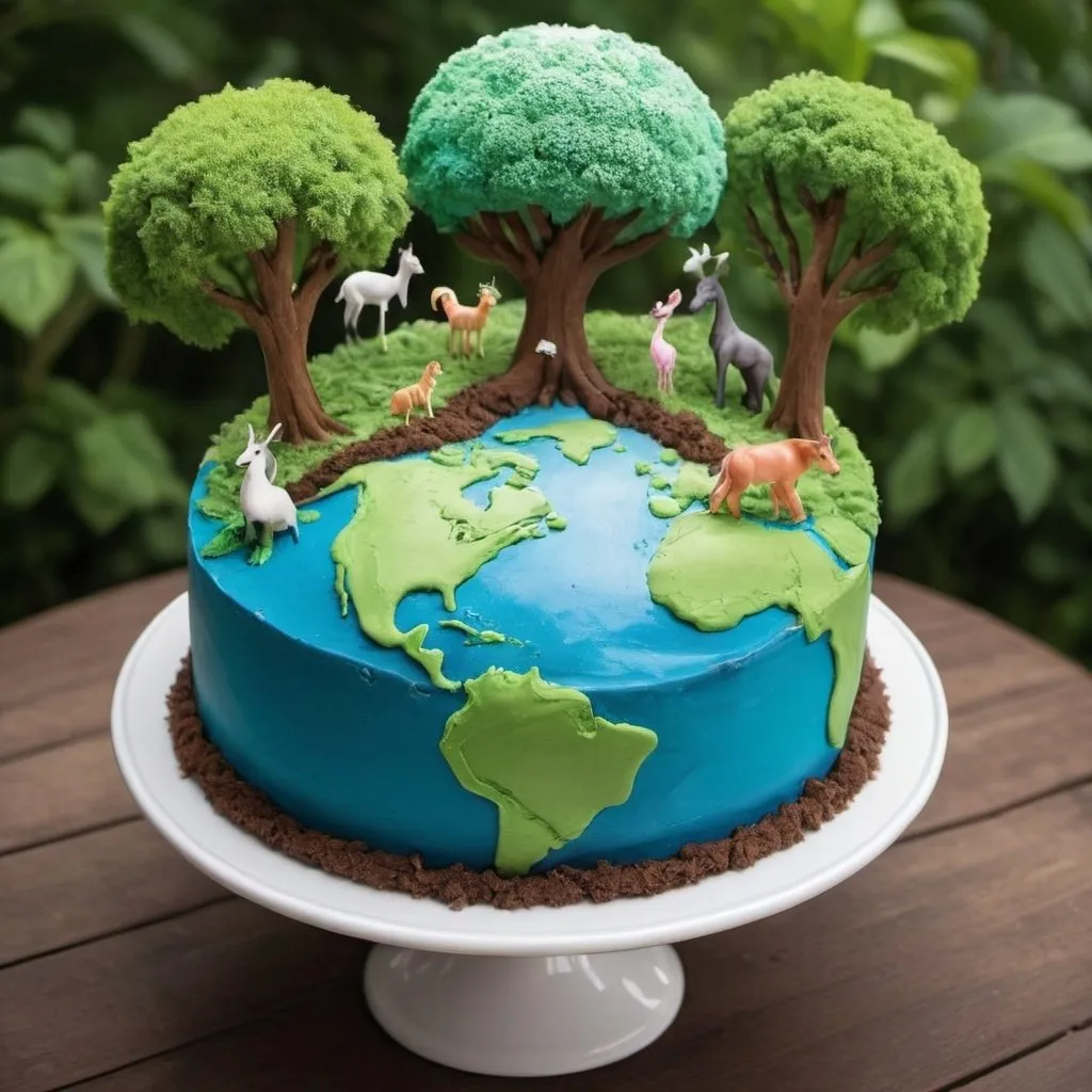 Imagine Earth is like a giant birthday cake for ever...