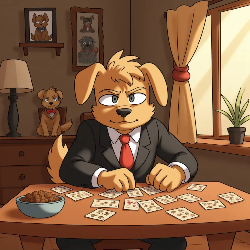 A cartoon anthropomorphic dog @cJExJI0BX9wY5iDOVwJo...