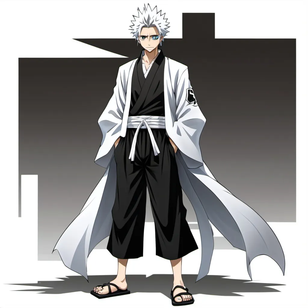 Young anime bleach toshiro hitsugaya with black san...