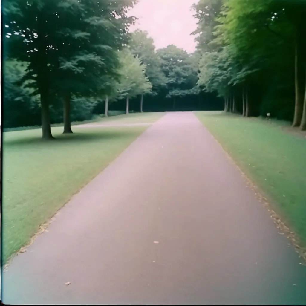 Outdoor landscape, liminal space from the early 2000...