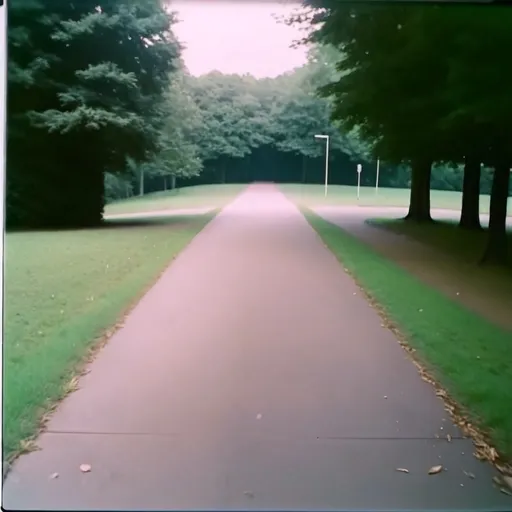 Outdoor landscape, liminal space from the early 2000...