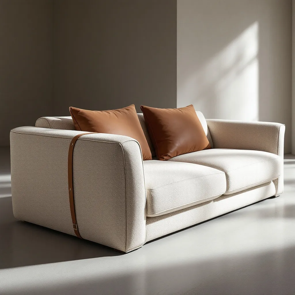 A modern, designer two-seater sofa inspired by B&B I...