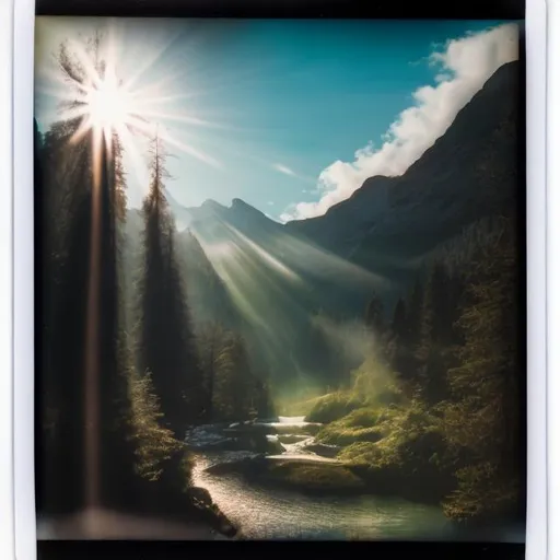 Long shot Polaroid photo, digital art of a landscape... | OpenArt