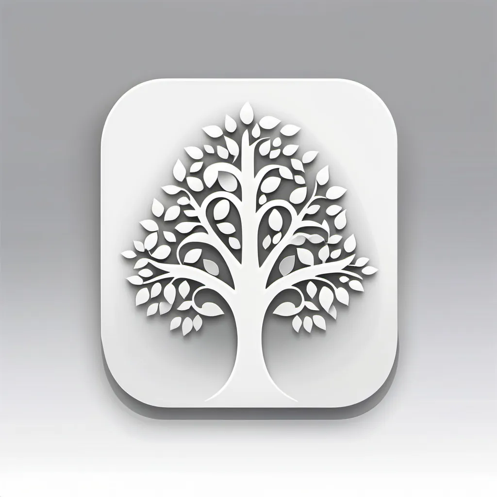 app icon tree in white