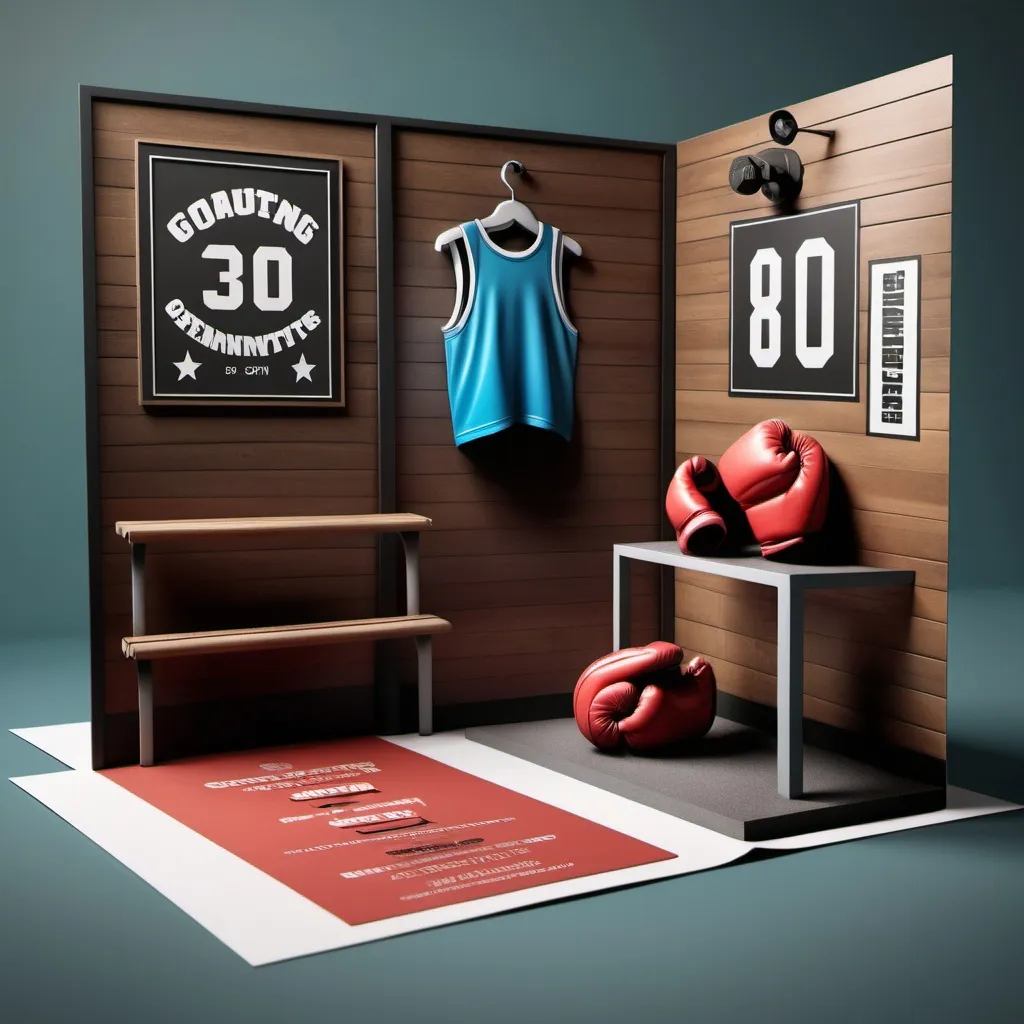 creating a 3D opening invitation for a gym that incl...