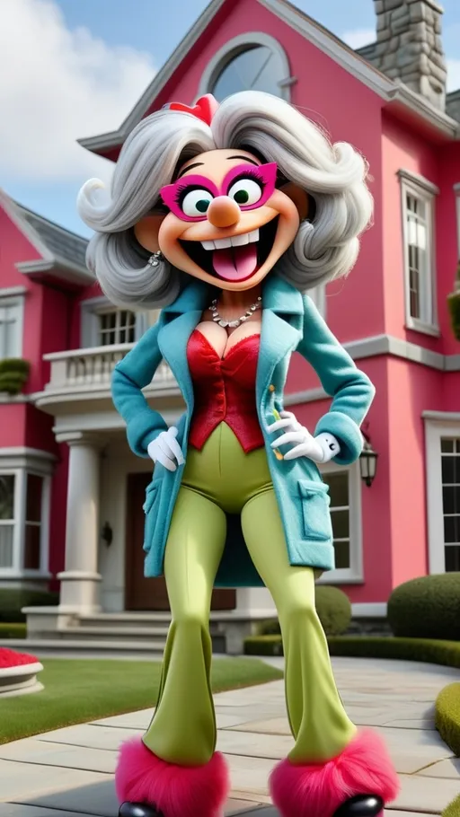 Stern granny, head to toe view, Extreme long view, M...