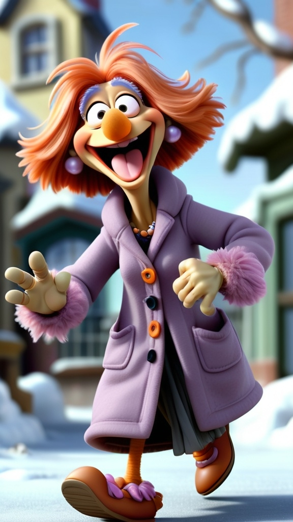 Fraggle Rock style, Fraggle laughing granny gesturin...