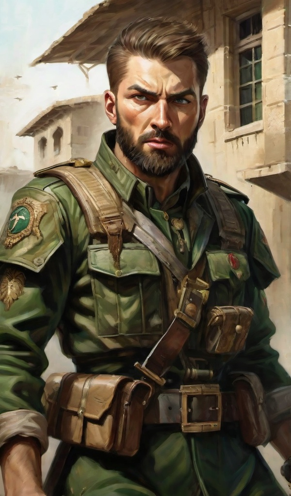 ((Full-body)) oil painting portrait of human male Wa... | OpenArt