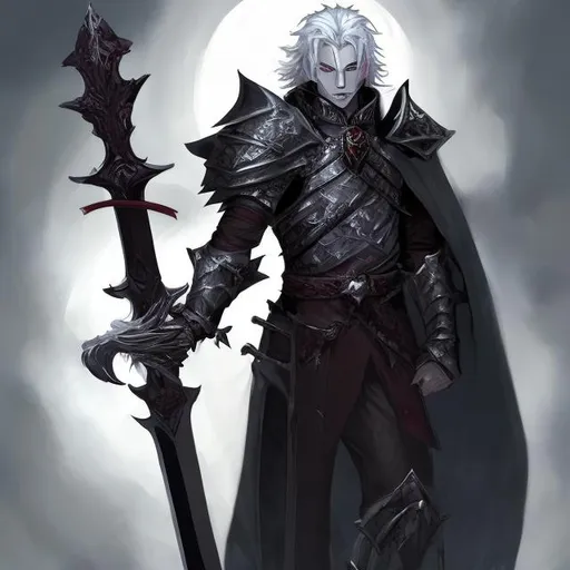 handsome diablo-inspired necromancer in black armor... | OpenArt