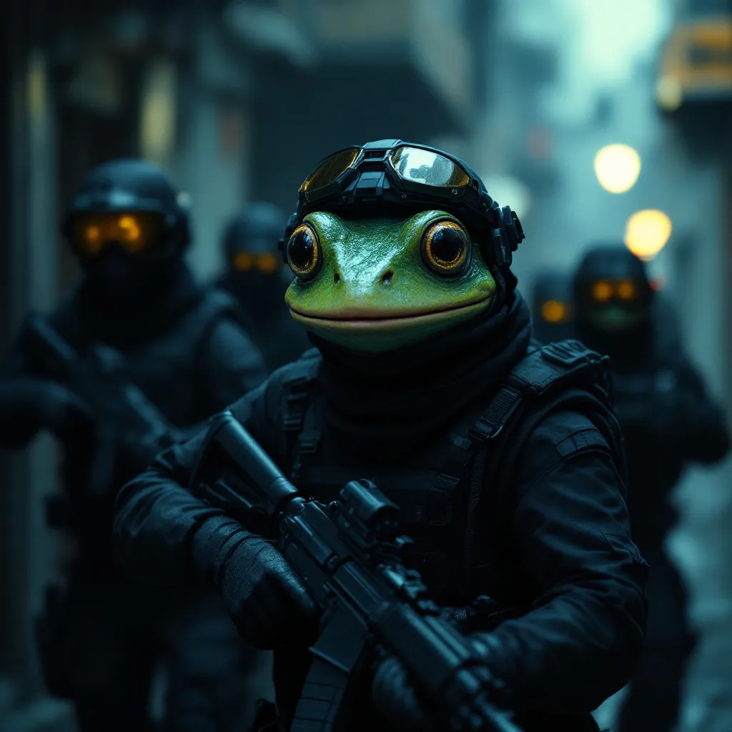 create a video of a tactical operator with the face...