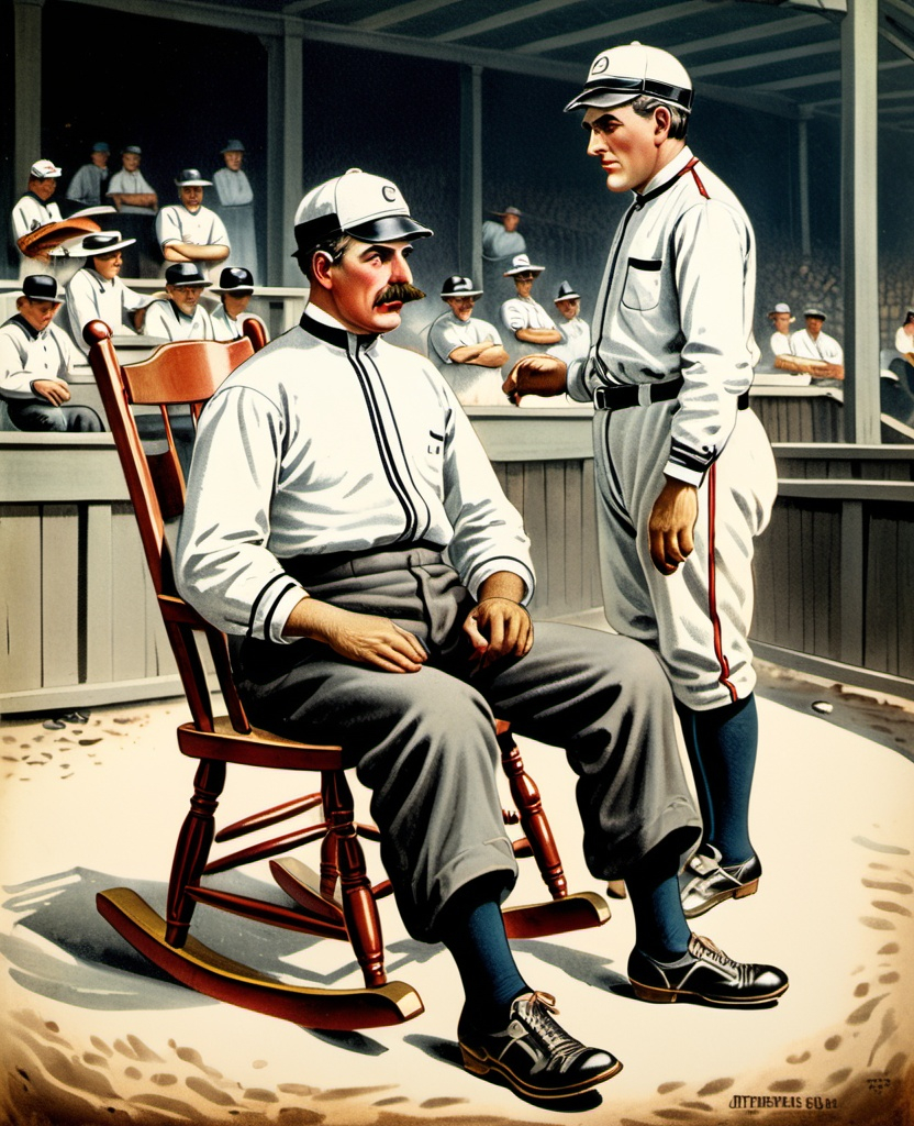 Baseball umpires used to sit in rocking chairs Mid-1...