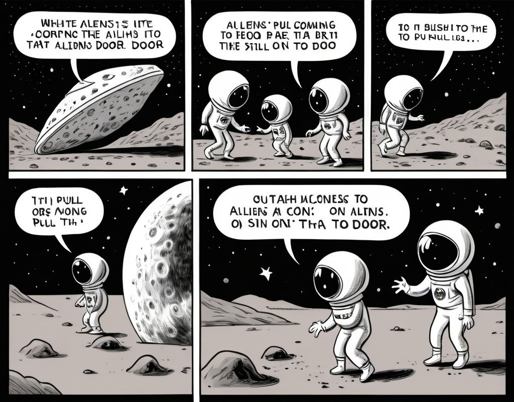 Comic strip. Panel 1 depicts People are going to the...