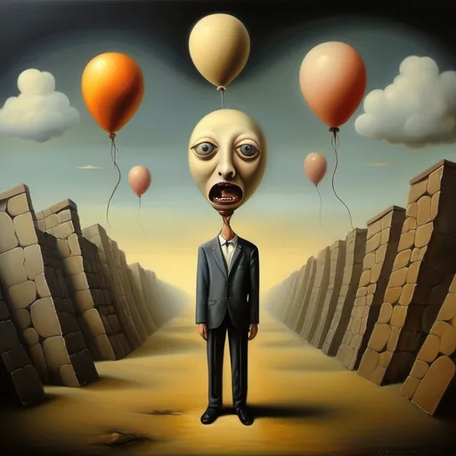 Absurd and ridiculous human behavior. Thinking. Surr...