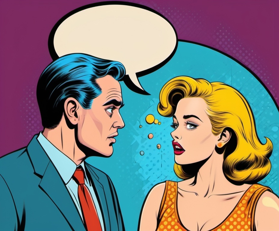 Pop art. Digital print. Concept art. Scene shows a m...